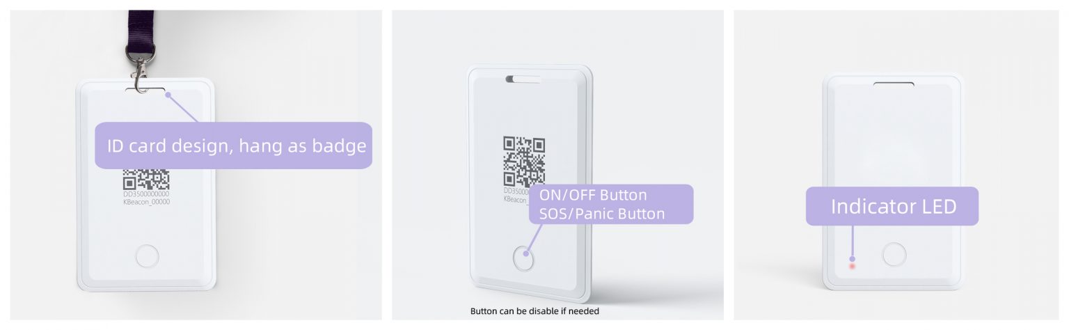 Card Beacon K7 | Thin & long battery life ID card beacon